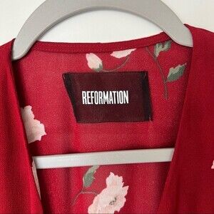 Reformation | Dresses | Reformation New Whitby Dress Sp Red Floral ...